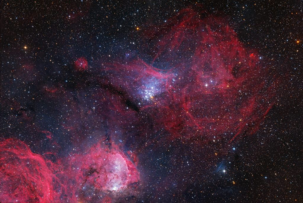 NGC 3293, NGC 3324, and Surrounding Nebulae